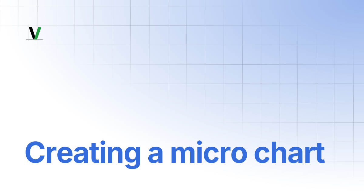 Creating a micro chart | VitaraCharts