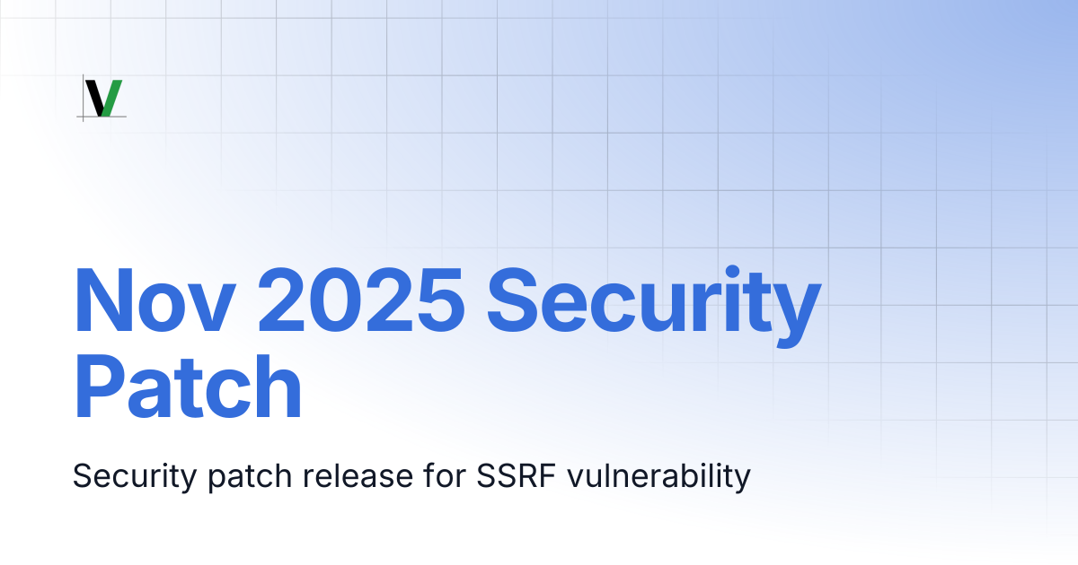 Nov 2025 Security Patch | VitaraCharts