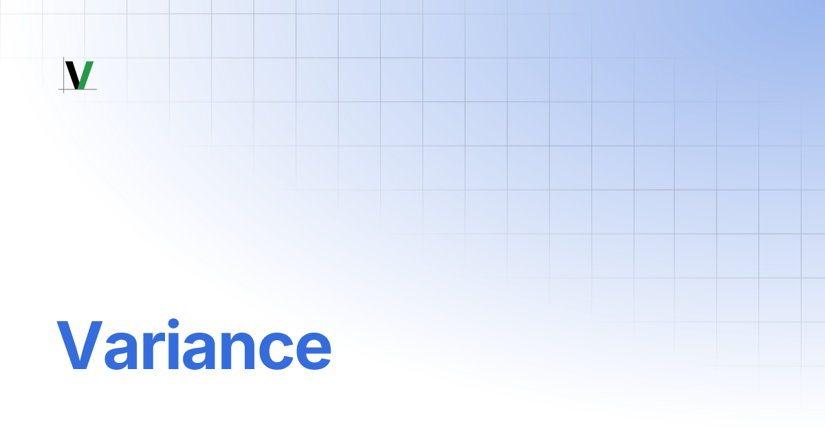 Variance | VitaraCharts